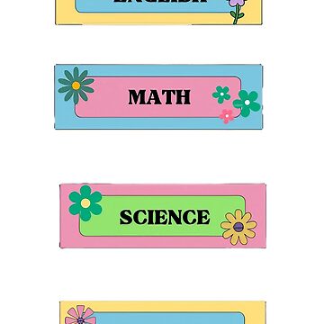 "Cute Subject label" Sticker for Sale by setofeights | Redbubble