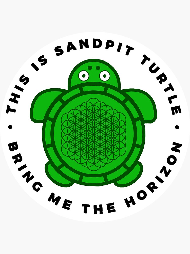 "Sand Pit Turtle Bring Me the Horizon Sempiternal Shadow Moses sandpit sticker" Sticker for Sale ...