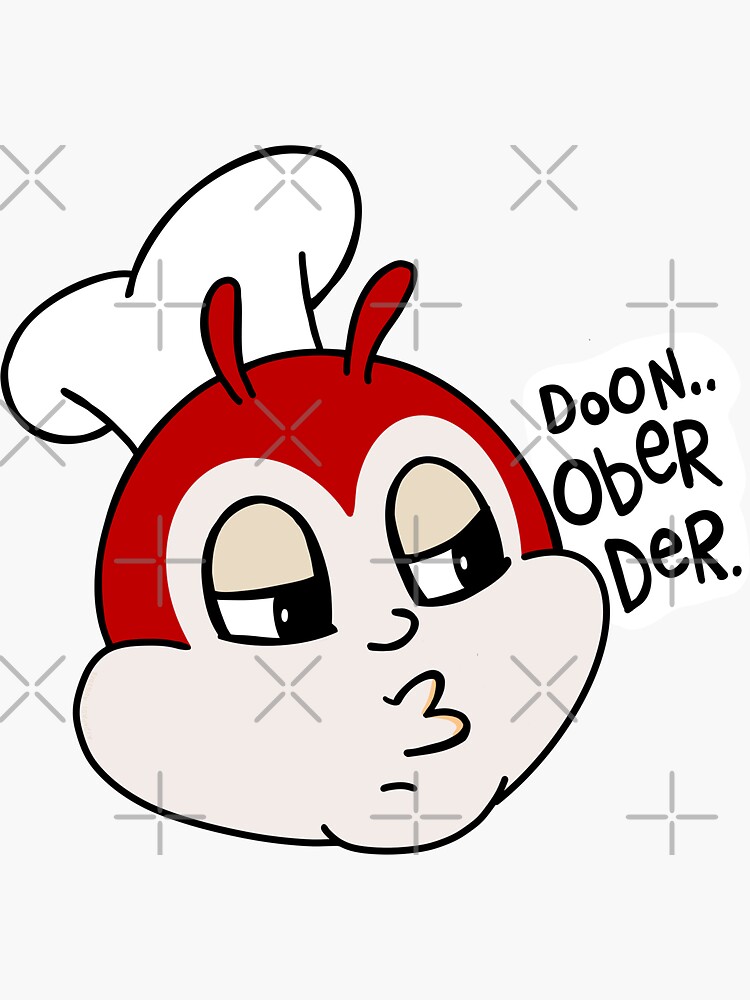 "JOLLIBEE OBER DER FUNNY FILIPINO GESTURE" Sticker for Sale by aydapadi ...