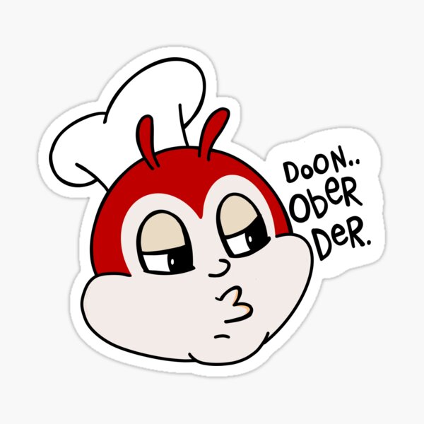 "JOLLIBEE OBER DER FUNNY FILIPINO GESTURE" Sticker for Sale by aydapadi ...
