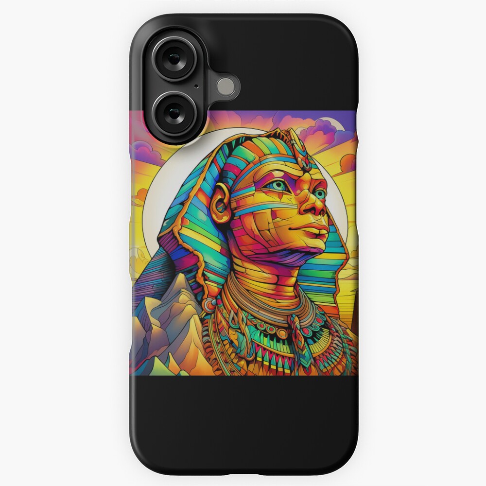 "Trippy Cool Colorful Psychedelic Pharaoh Sphinx Mosaic Design" Sticker ...