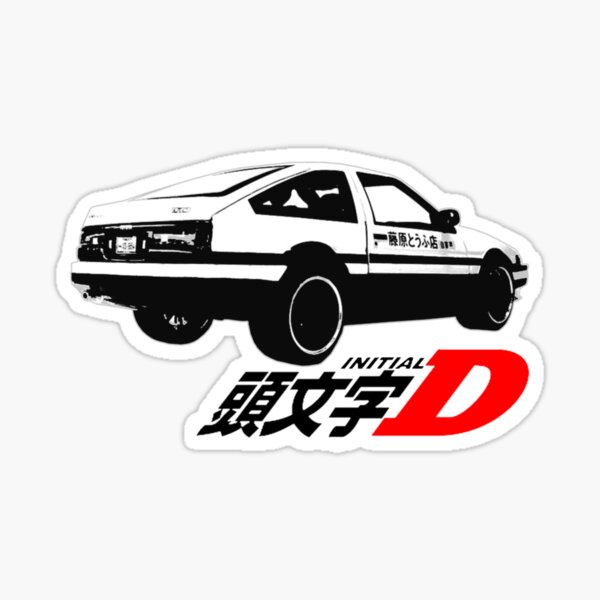 "initial D" Sticker by FleurRodrigue | Redbubble