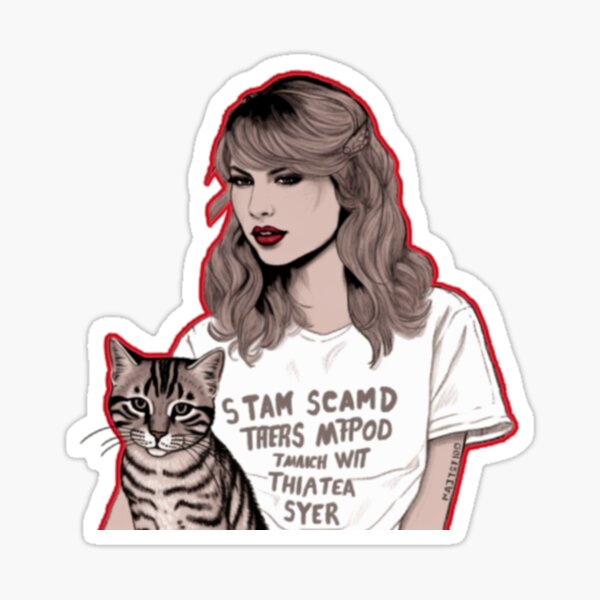 "Taylor Swift Karma Is A Cat " Sticker for Sale by NancyJCedillo ...