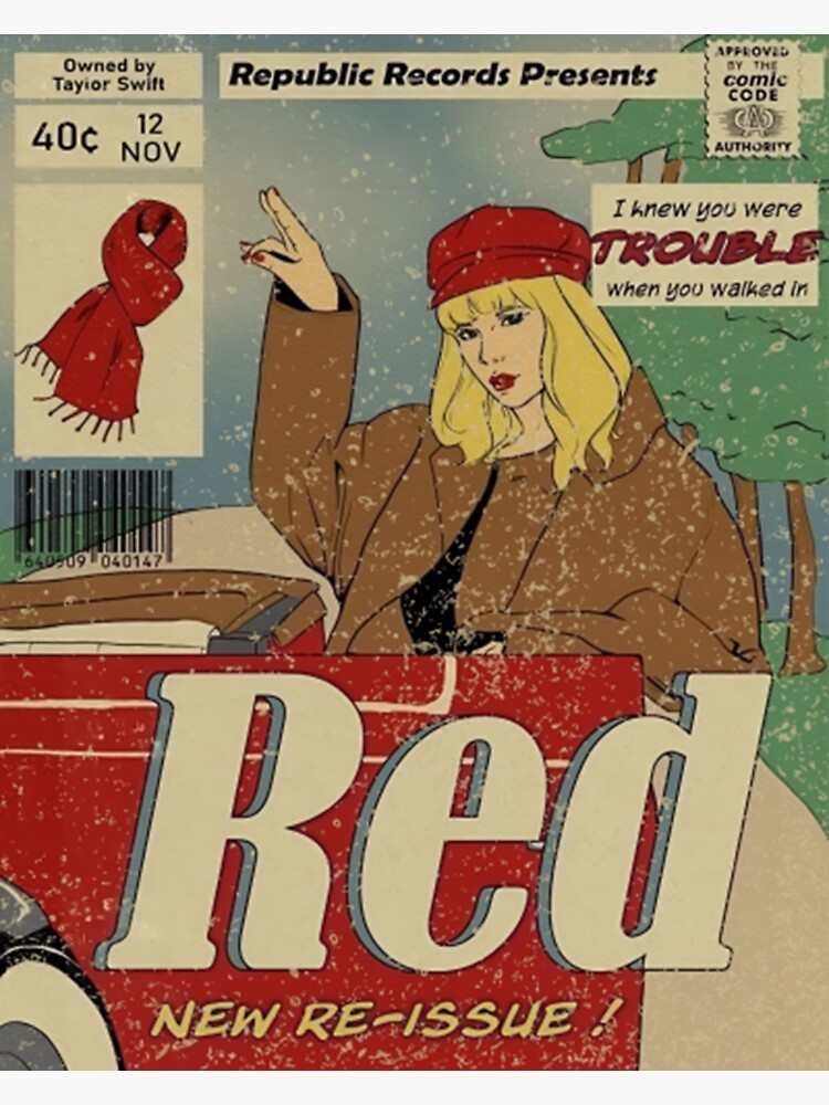 "Taylor Swift - Vintage RED Album " Sticker for Sale by ChristophOrtega ...