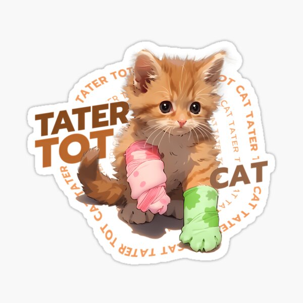 "Tater Tot Cat" Sticker for Sale by AshStoreArt | Redbubble