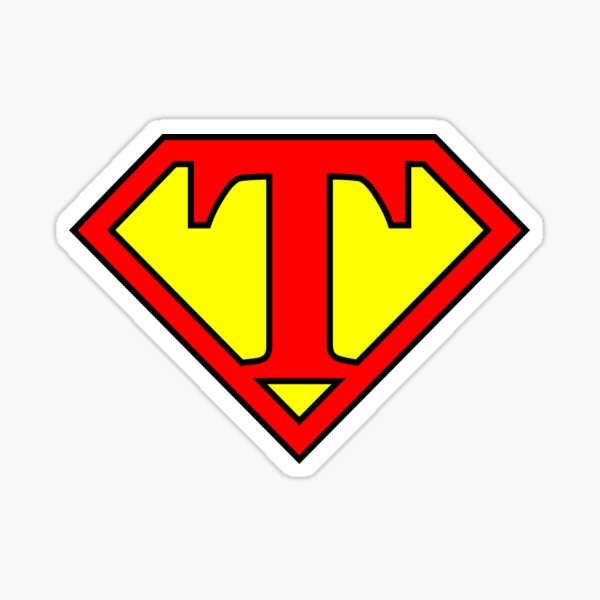 "Superhero letter T" Sticker for Sale by DinoZshop | Redbubble