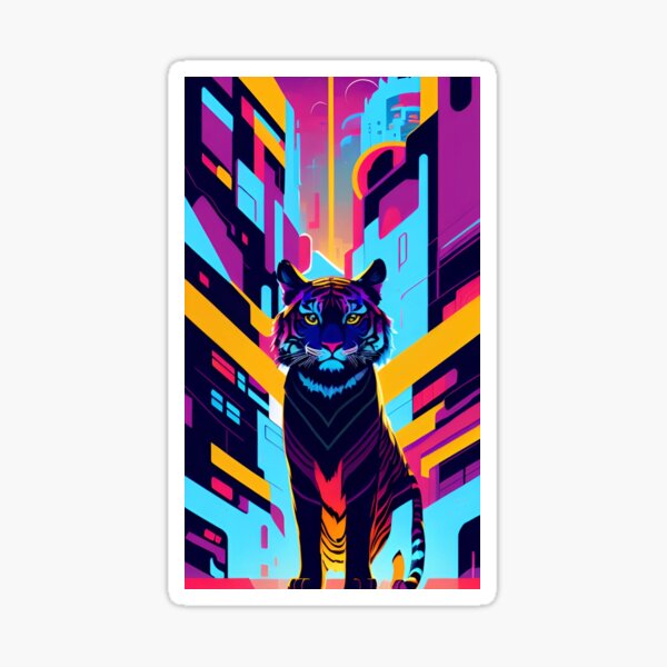 "Abstract Tiger II" Sticker for Sale by Natalie Broome | Redbubble