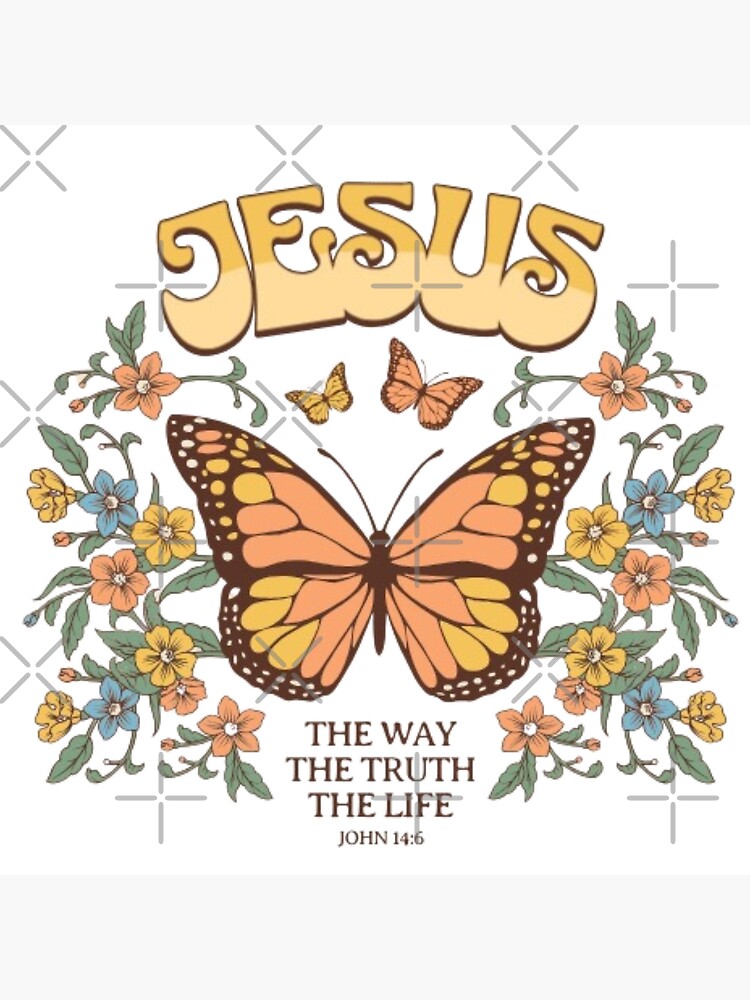 "jesus butterfly design" Poster for Sale by aquinavortex | Redbubble