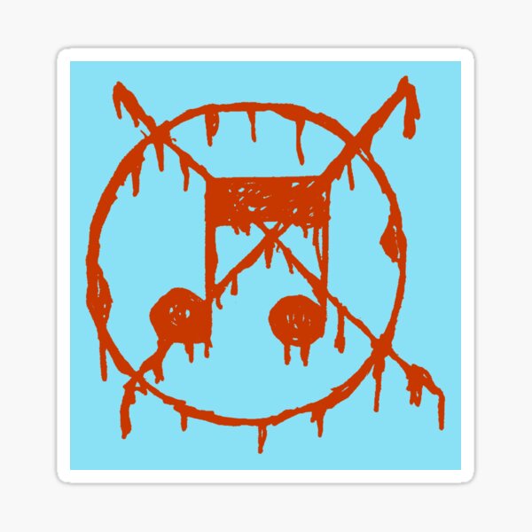 "Anti-music" Sticker for Sale by Ruggine | Redbubble