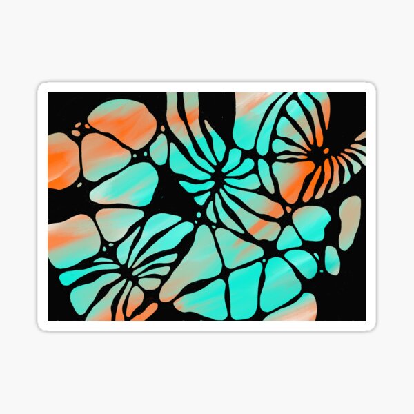 "Ribbed Abstract" Sticker for Sale by Taphath Foose | Redbubble
