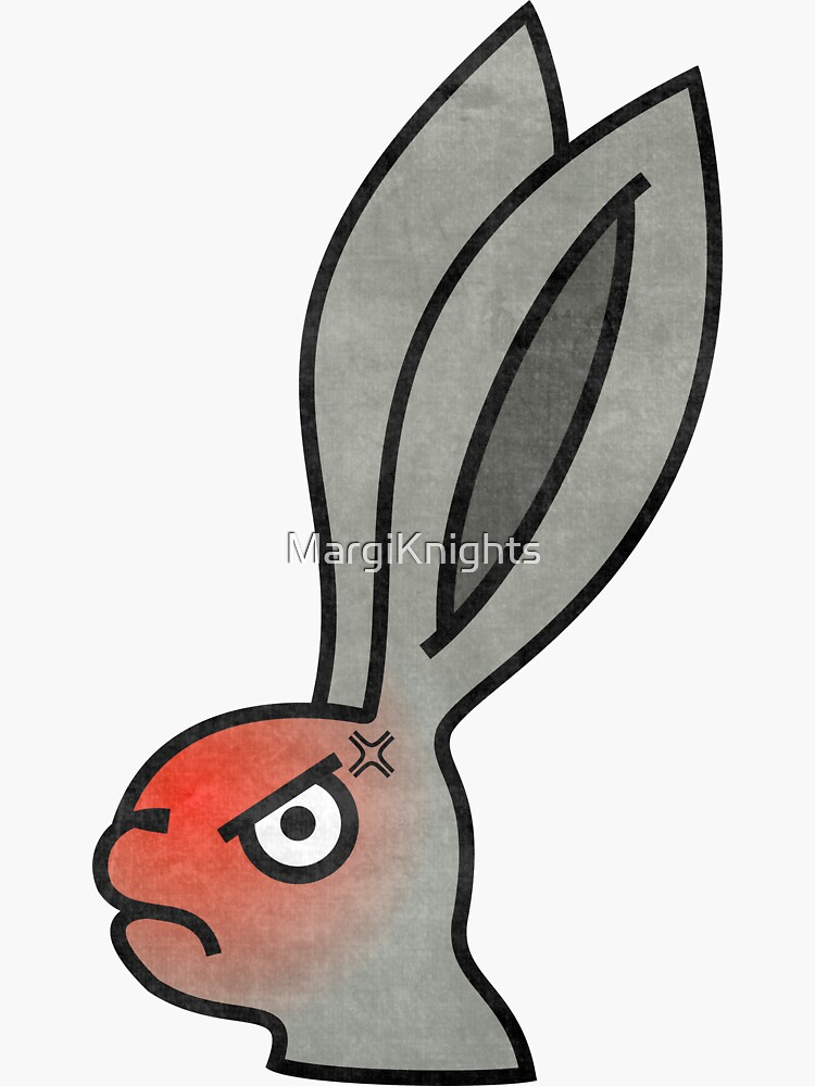 "Angry bunny" Stickerundefined by MargiKnights | Redbubble