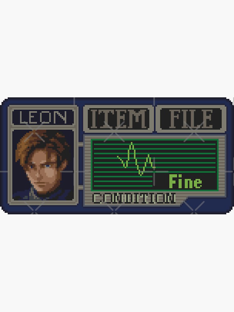 "Resident Evil Leon Kennedy Pixel Art " Sticker by AlleenasPixels ...