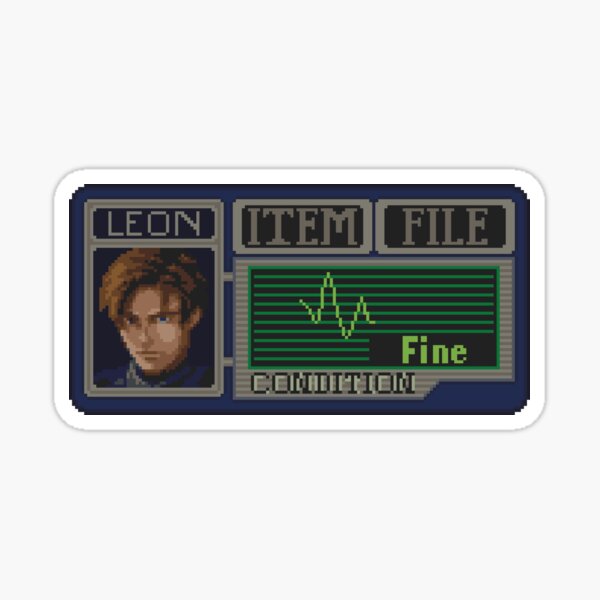 "Resident Evil Leon Kennedy Pixel Art " Sticker by AlleenasPixels ...