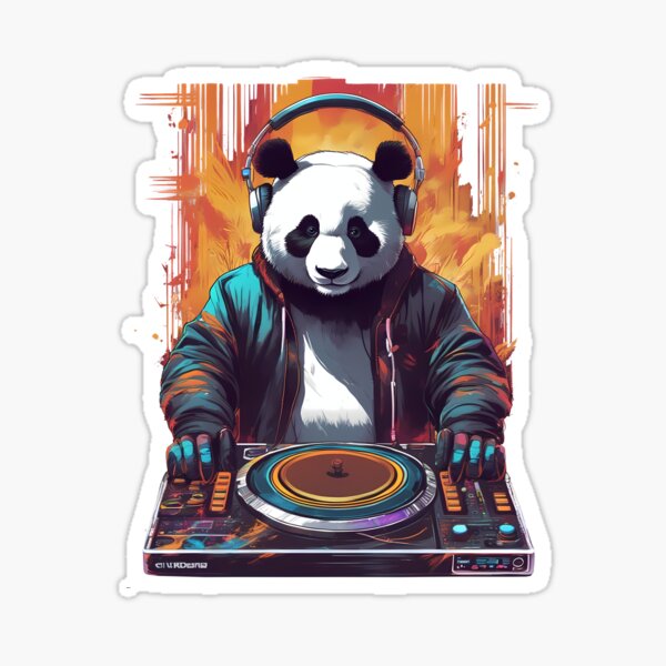 "Panda DJ" Sticker for Sale by hamishby | Redbubble
