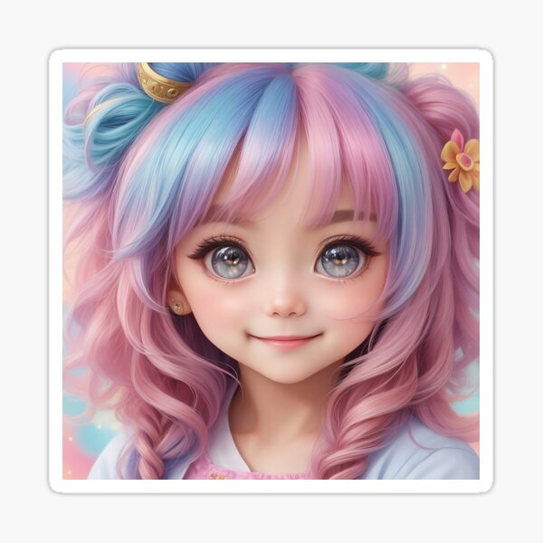 "Chibi Charm" Sticker for Sale by AICreativeArts | Redbubble