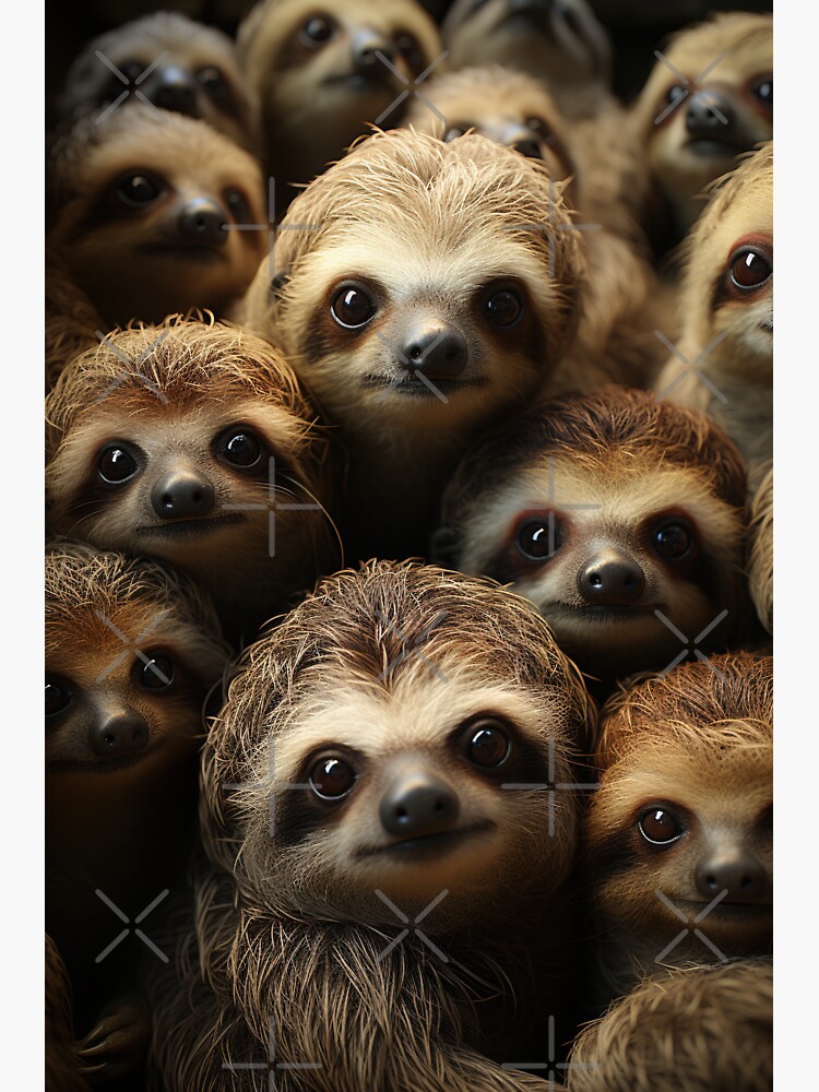"A Pack of Cute and Adorable Baby Sloths" Sticker for Sale by ...