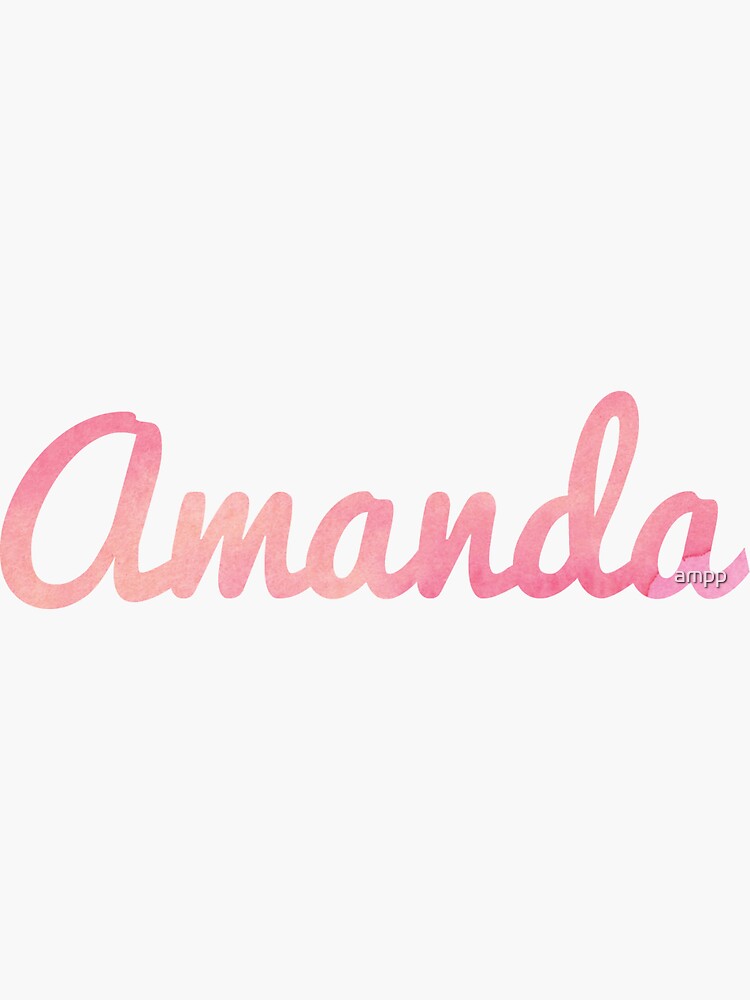 "Amanda" Sticker for Sale by ampp | Redbubble