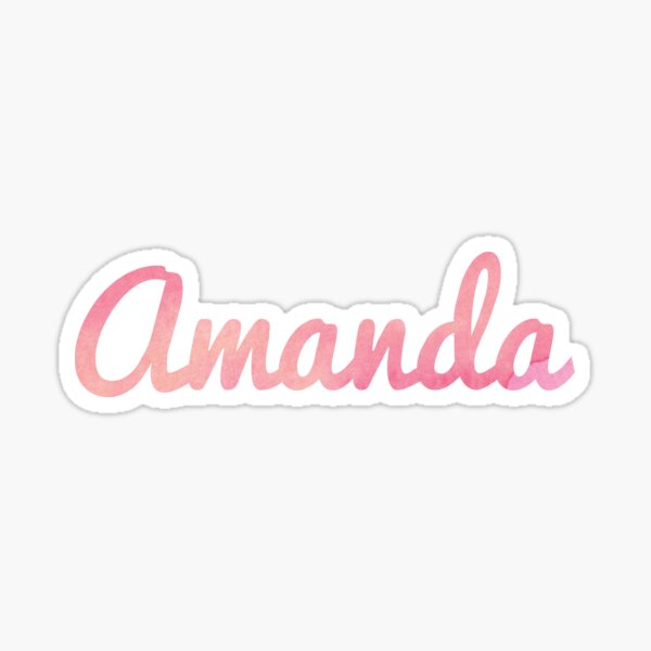 "Amanda" Sticker for Sale by ampp | Redbubble