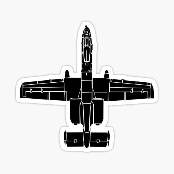"A10 Warthog Thunderbolt" Sticker for Sale by bellavanceink | Redbubble