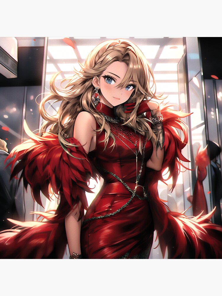 "Anime Girl 18" Sticker for Sale by Dawn van Doorn | Redbubble