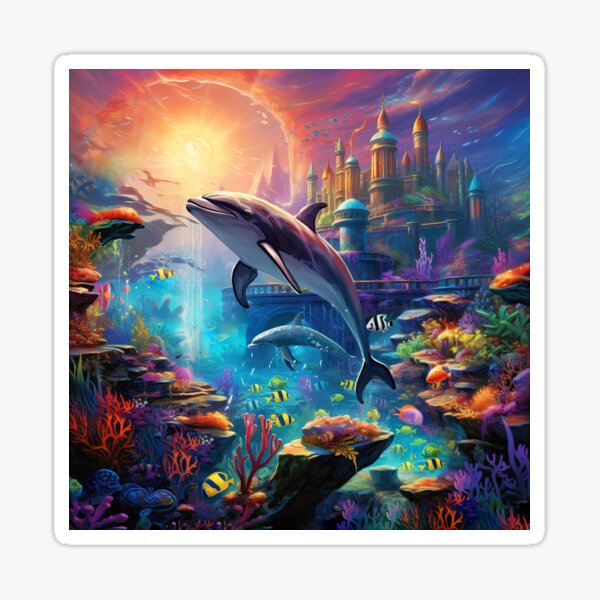 "Atlantis" Sticker for Sale by phatpuppyart | Redbubble