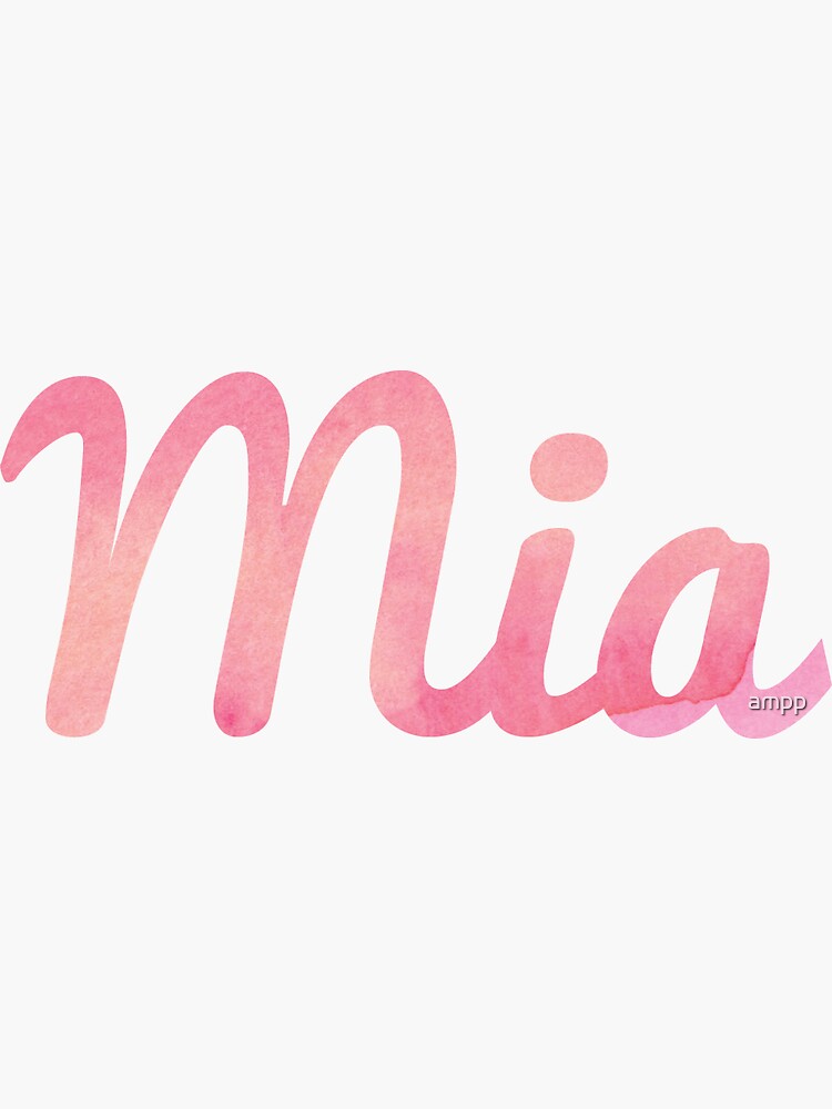 "Mia" Sticker for Sale by ampp | Redbubble