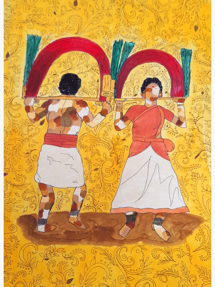"Kavadi Aattam " Sticker for Sale by Kiruthikaarts | Redbubble