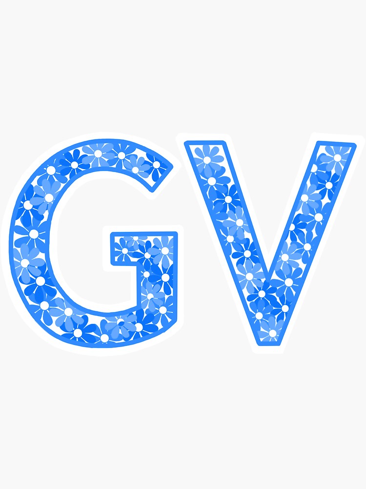 "Floral GV " Sticker for Sale by Collegethingz | Redbubble