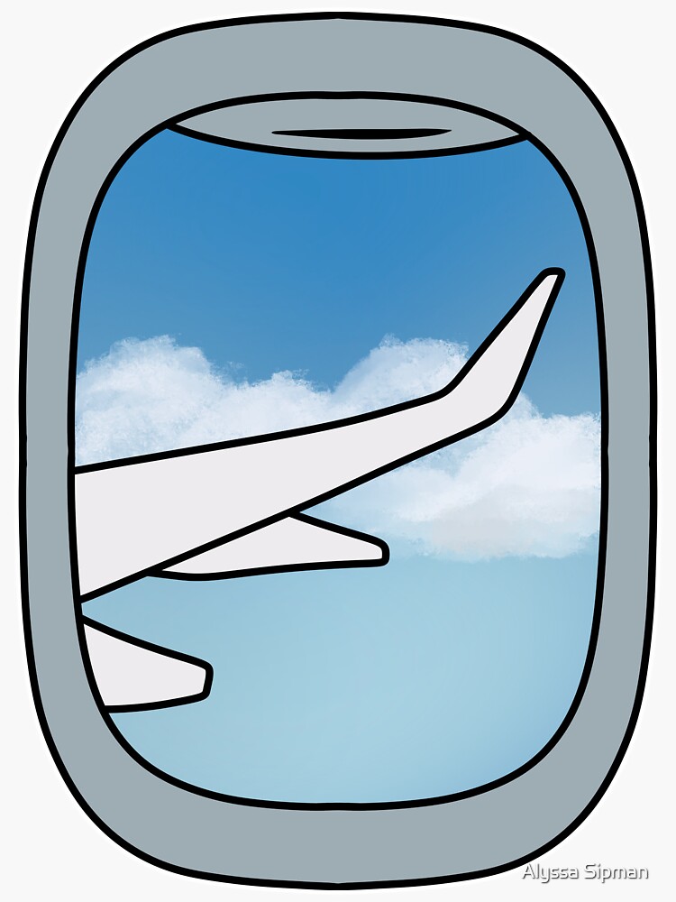 "Plane Window" Sticker for Sale by Alyssa Sipman | Redbubble