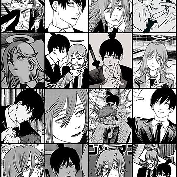 "akiangel collage manga csm" Sticker for Sale by Angellinx3 | Redbubble