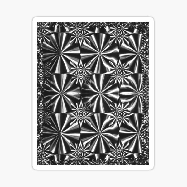 "Black and White Y2K Holographic Metallic Party Print" Sticker for Sale ...