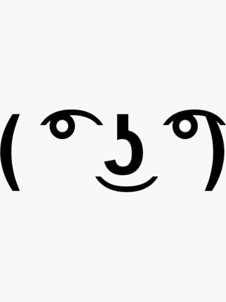 Text Face Sticker By Mrdroxitty Redbubble