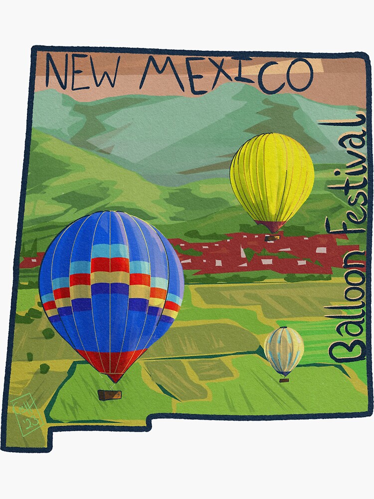 "Albuquerque Balloon Fiesta/Festival New Mexico" Sticker for Sale by ...
