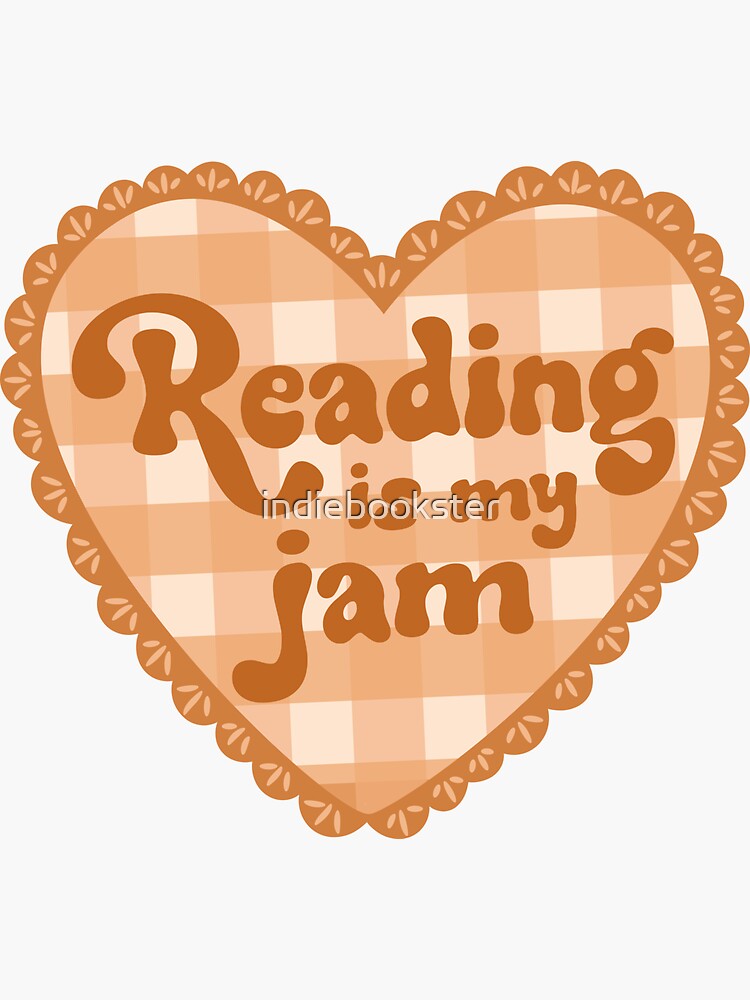"reading is my jam heart" Sticker for Sale by indiebookster | Redbubble