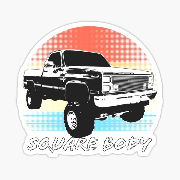 "Squarebody Square Body Truck Classic Pickup" Sticker for Sale by ...