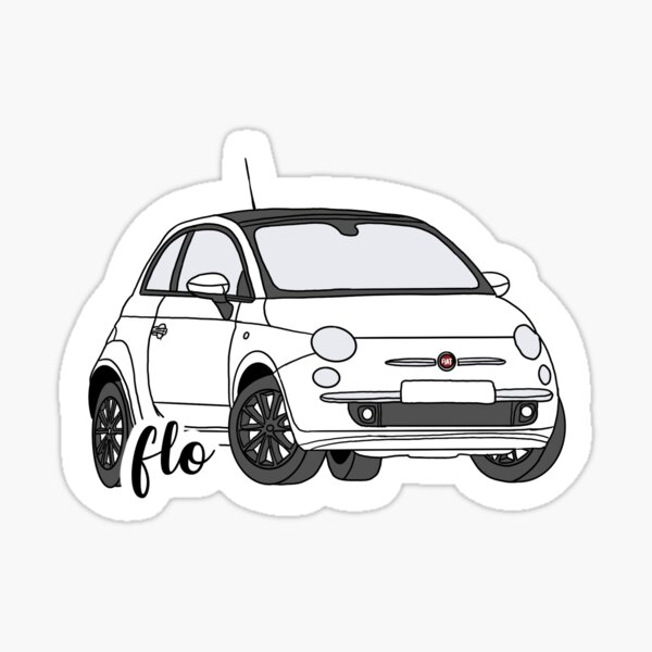 "White car flo" Sticker for Sale by Hannah22x | Redbubble