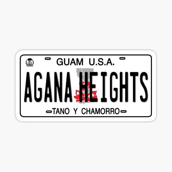 "Agana Heights Guam License Plate" Sticker for Sale by BahayProduction ...