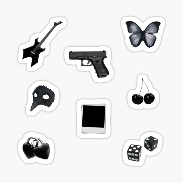 "Aesthetic Black Gang Pack" Sticker for Sale by Aesthetic Crew | Redbubble