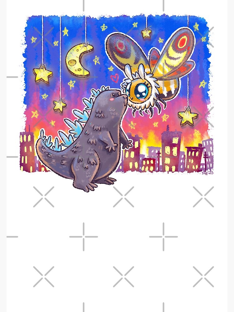 "Lil Godzilla and Lil Mothra" Spiral Notebook for Sale by zakniteh ...