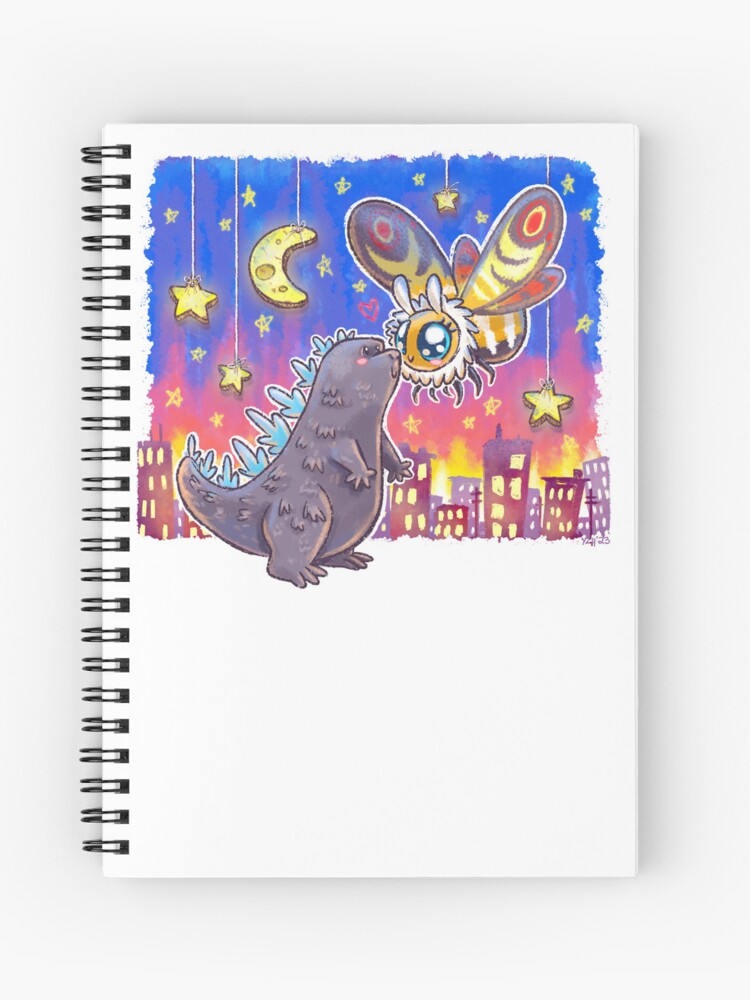 "Lil Godzilla and Lil Mothra" Spiral Notebook for Sale by zakniteh ...