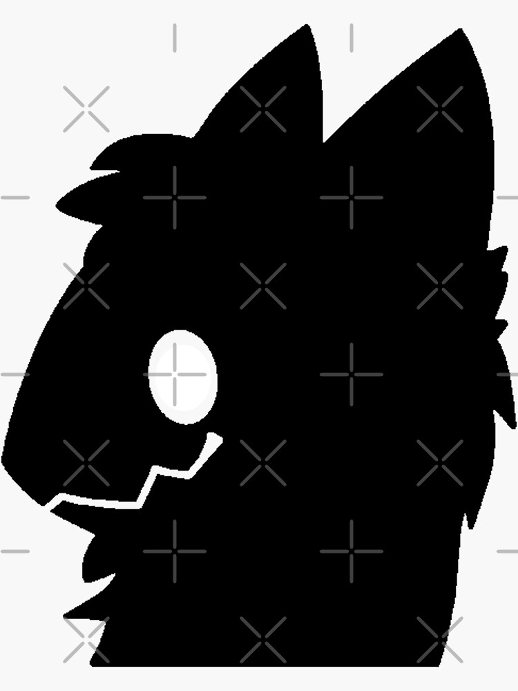 "Minimalist Protogen Clipart Black Simple" Sticker for Sale by ...