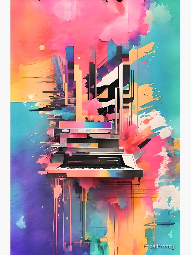 "80s Synth Wave Glitch" Sticker for Sale by Kyle Aungst | Redbubble