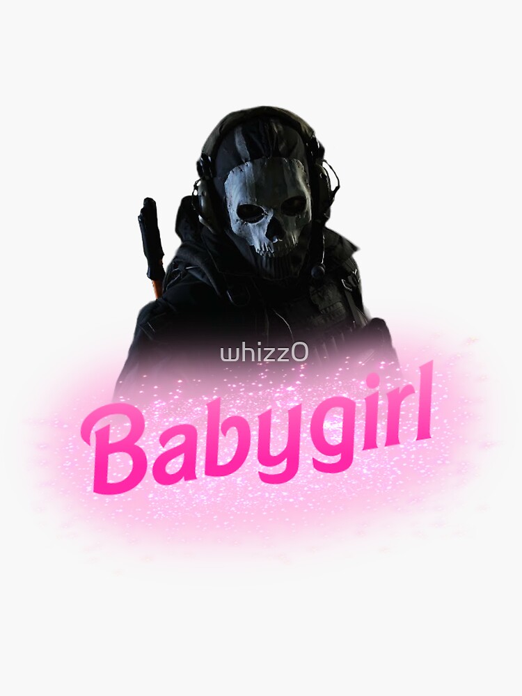 "Simon Ghost Riley Babygirl" Sticker for Sale by whizz0 | Redbubble