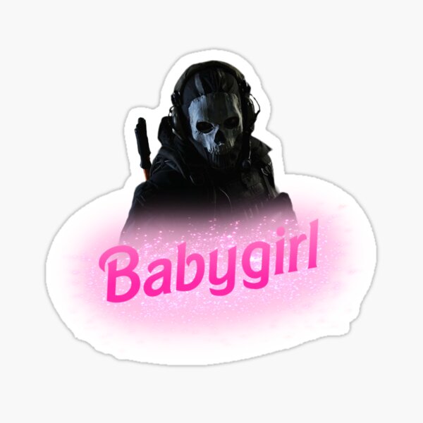 "Simon Ghost Riley Babygirl" Sticker for Sale by whizz0 | Redbubble