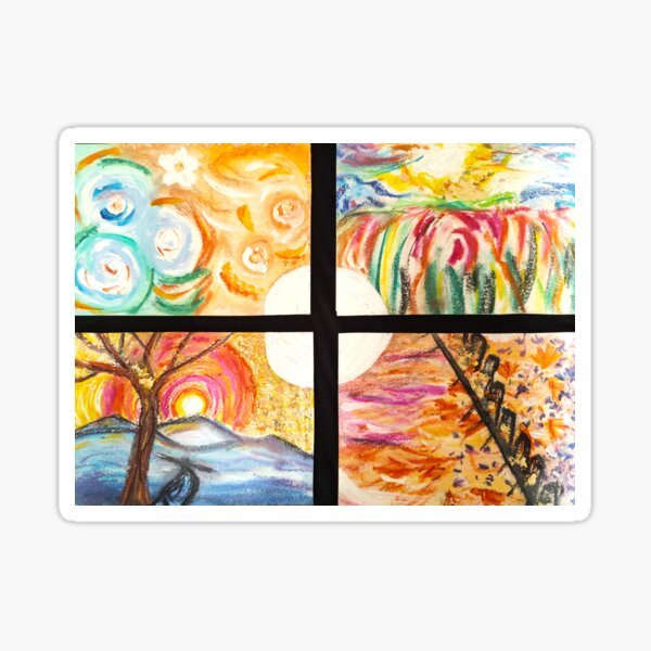 "Four Stages of Healing" Sticker for Sale by EnsemblArts | Redbubble