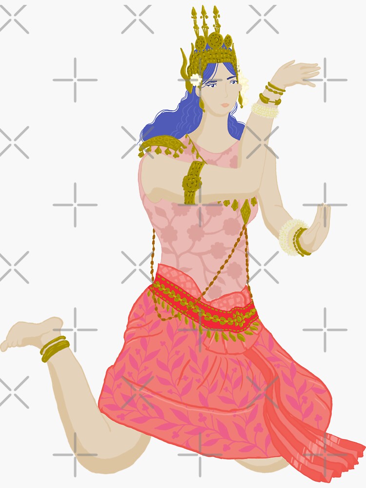 "Khmer Cambodian traditional dancer" Sticker for Sale by CKCRedbubble ...