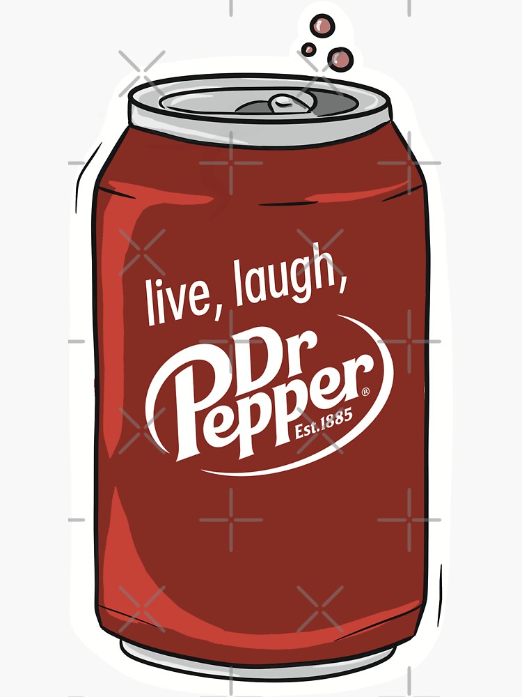 "Live Laugh Dr Pepper" Sticker for Sale by Isabelle Schuety | Redbubble