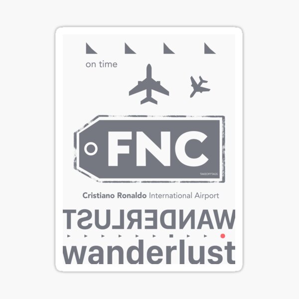 "FNC Cristiano Ronaldo airport " Sticker for Sale by Aviators | Redbubble