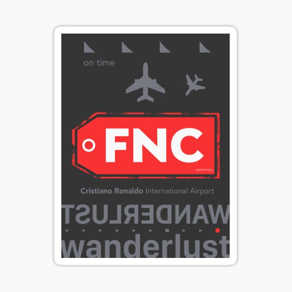 "FNC airport " Sticker for Sale by Aviators | Redbubble