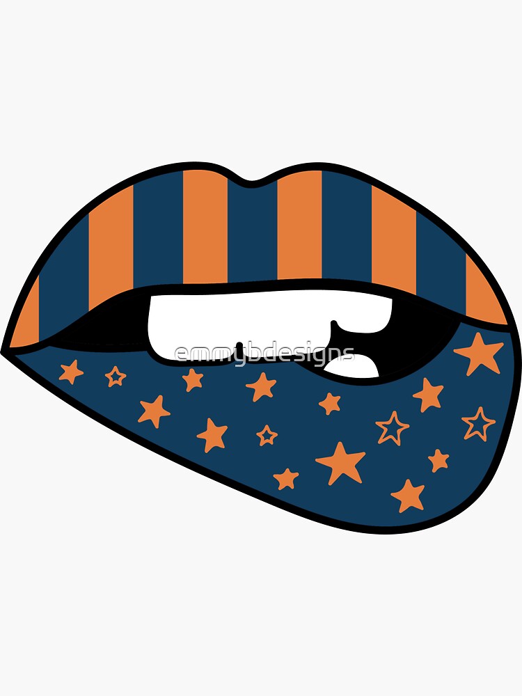 "Bucknell Flag Lips" Sticker for Sale by emmybdesigns | Redbubble